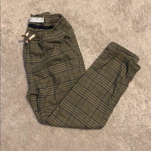 Zara | Bottoms | Zara Plaid Drawstring Pants Size 6 | Poshmark